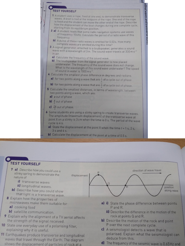 Waves Chapter 5 Questions | PDF