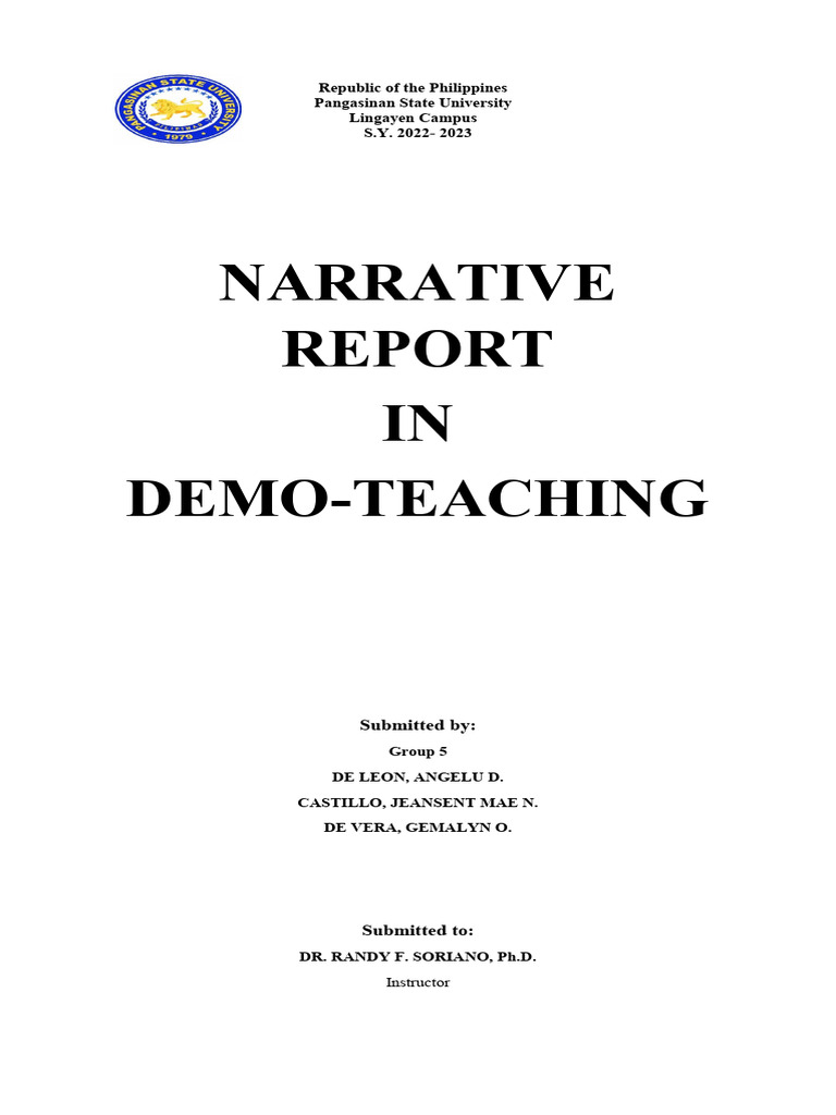 Narrative Report | PDF | Learning | Teachers
