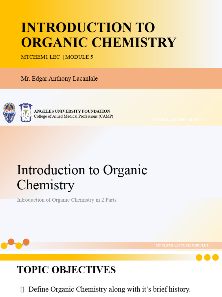 MODULE 5 Introduction To Organic Chemistry PART 1 | PDF | Organic ...