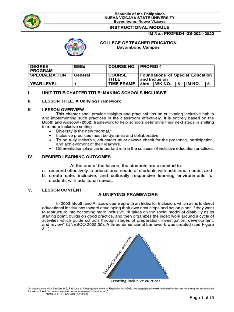 05 Making Schools Inclusive | PDF | Differentiated Instruction | Cognition