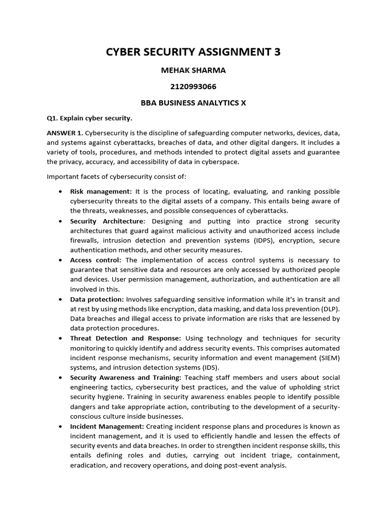 Cyber Security 3 - 3066 | Download Free PDF | Security | Computer Security