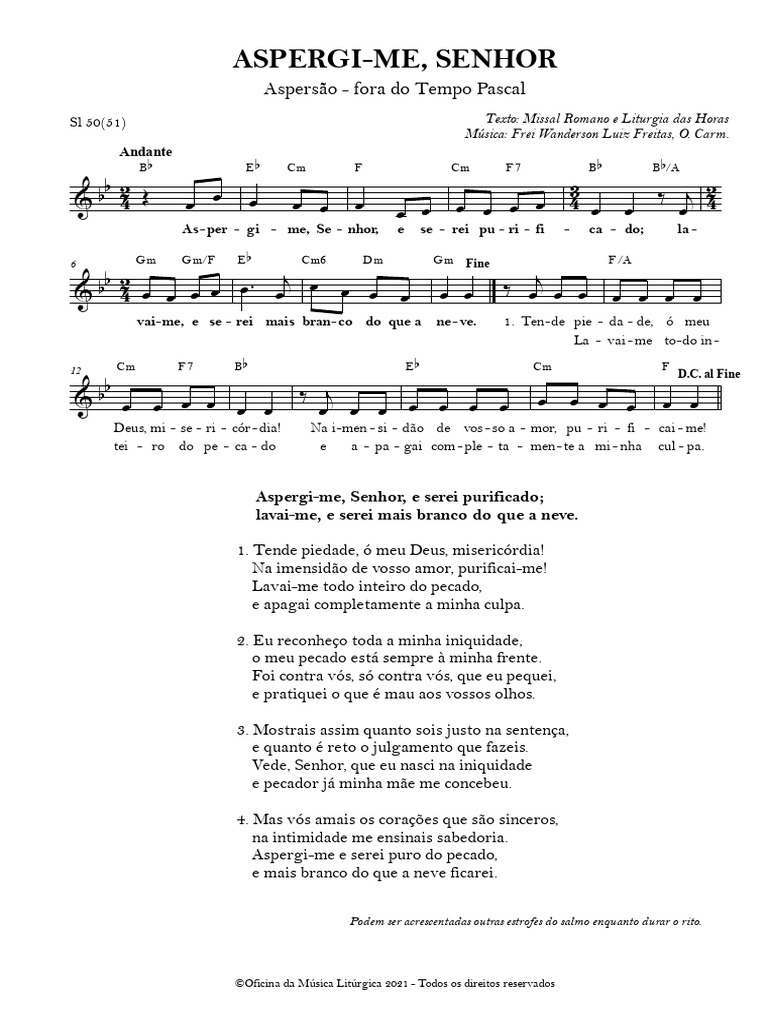 Aspergi-Me, Senhor - BB | PDF | Pecado | Adoração e liturgia cristã