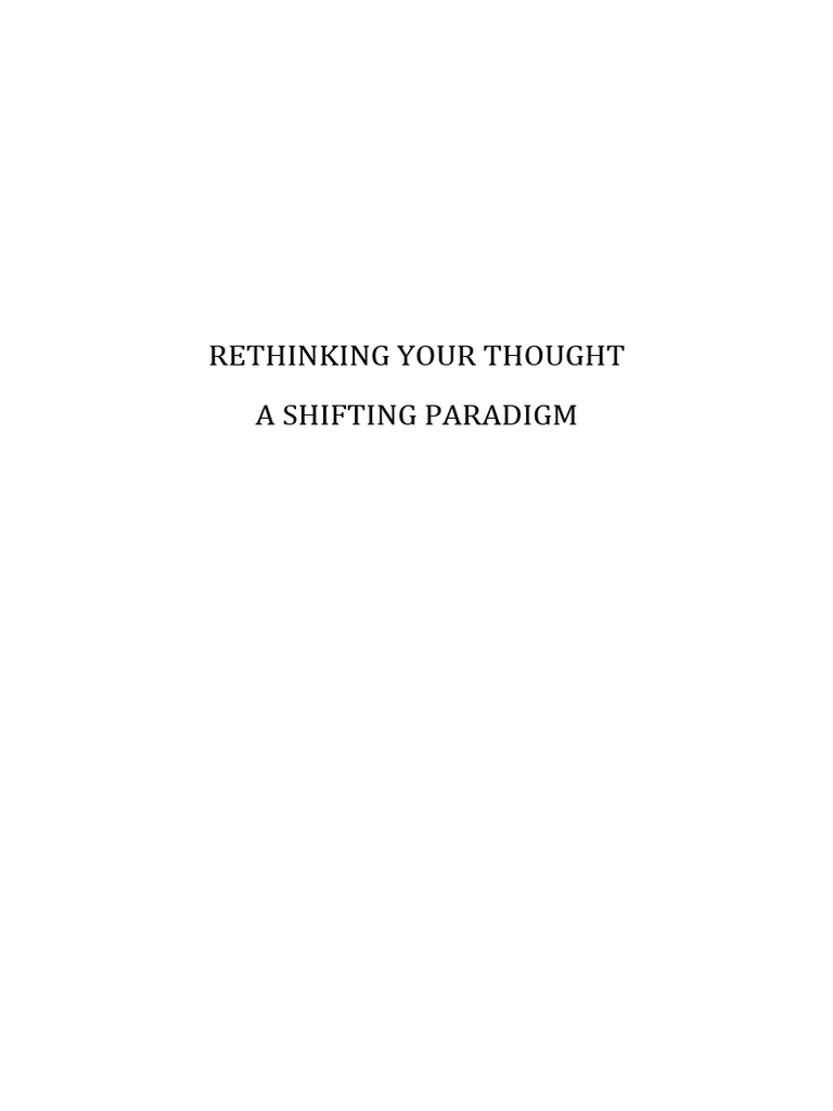 Rethinking Your Thought | PDF