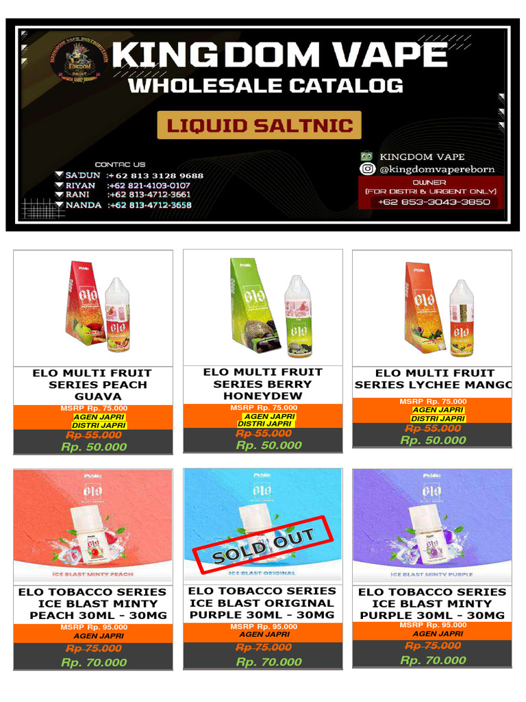 Katalog Liquid Saltnic 16-02-2024 - Compressed | PDF | Food Ingredients ...
