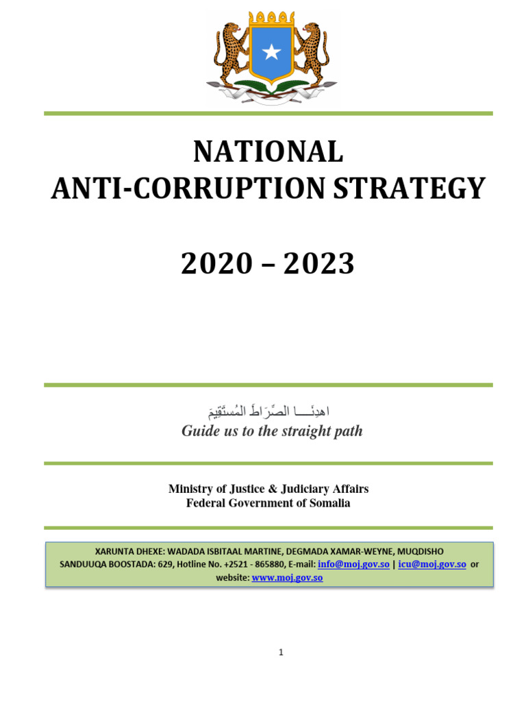Approved National Anti-Corruption Strategy 2020-2023 NACSEnglish ...