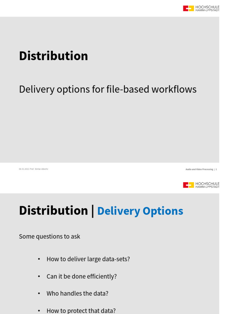 04 File Based Workflows - Distribution | PDF | Computer Data Storage | Computer Network