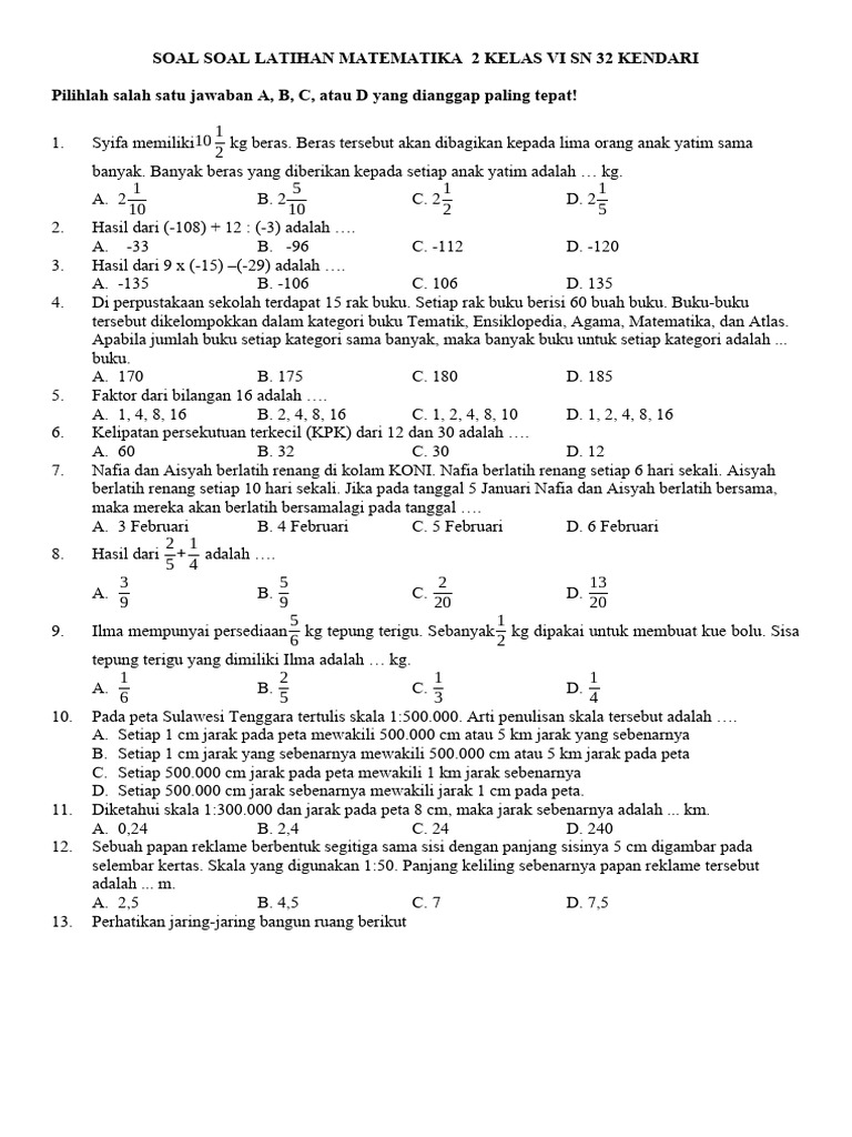 Soal Paket B MTK 2021 | PDF
