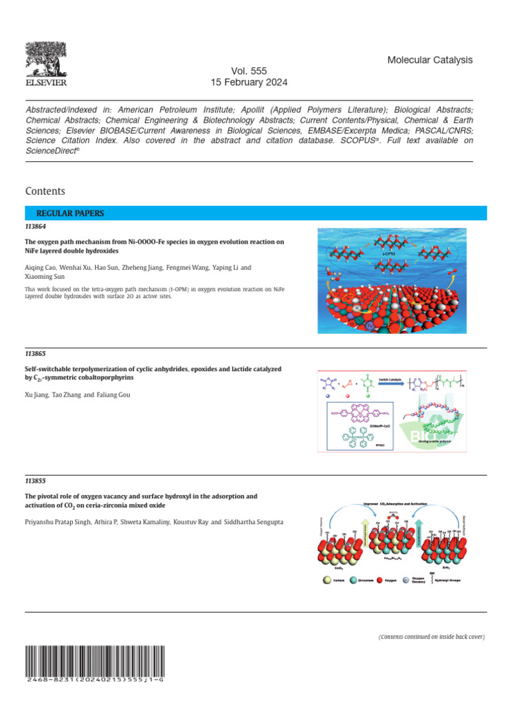 Graphical Abstract TOC - 2024 - Molecular Catalysis1 | PDF