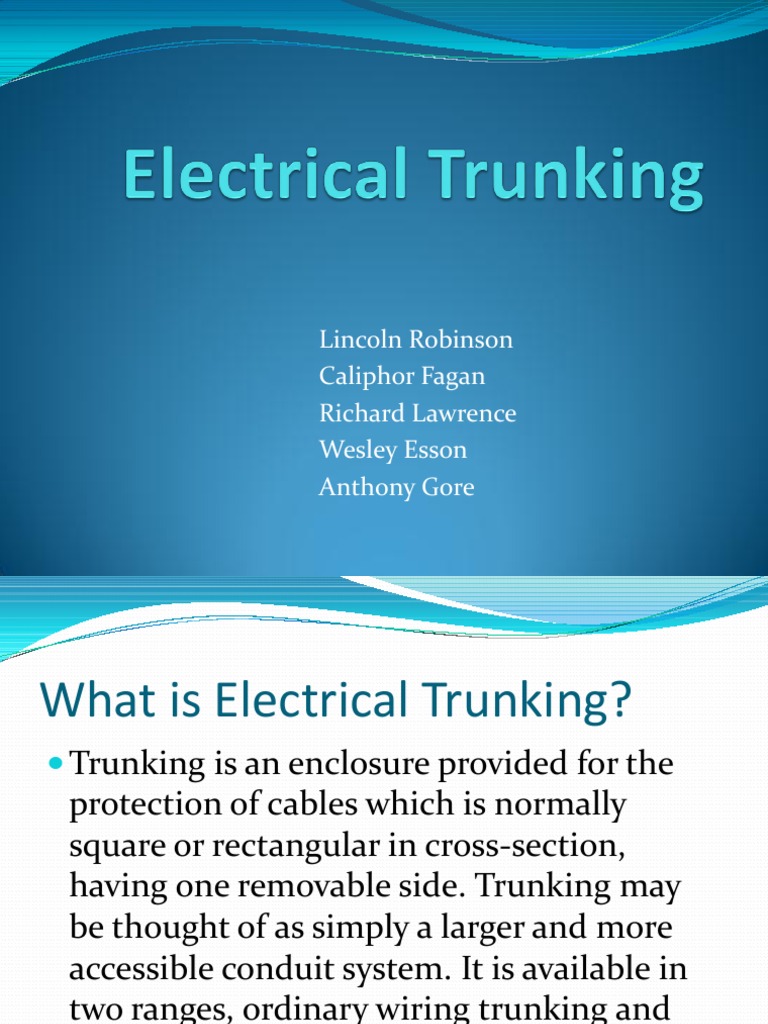 Electrical Trunking | PDF | Cable | Drilling