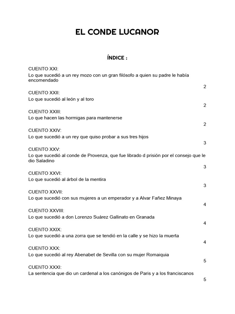El Conde Lucanor 21-40 | PDF
