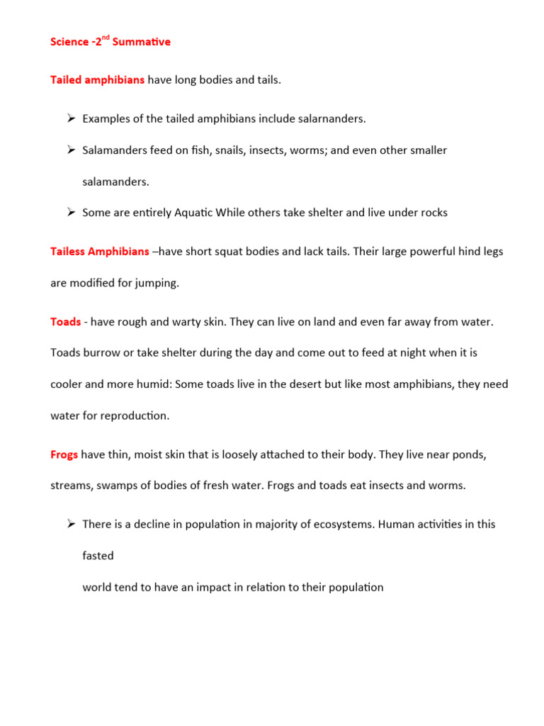 Science 2nd Summative Test | PDF | Mollusca | Fish