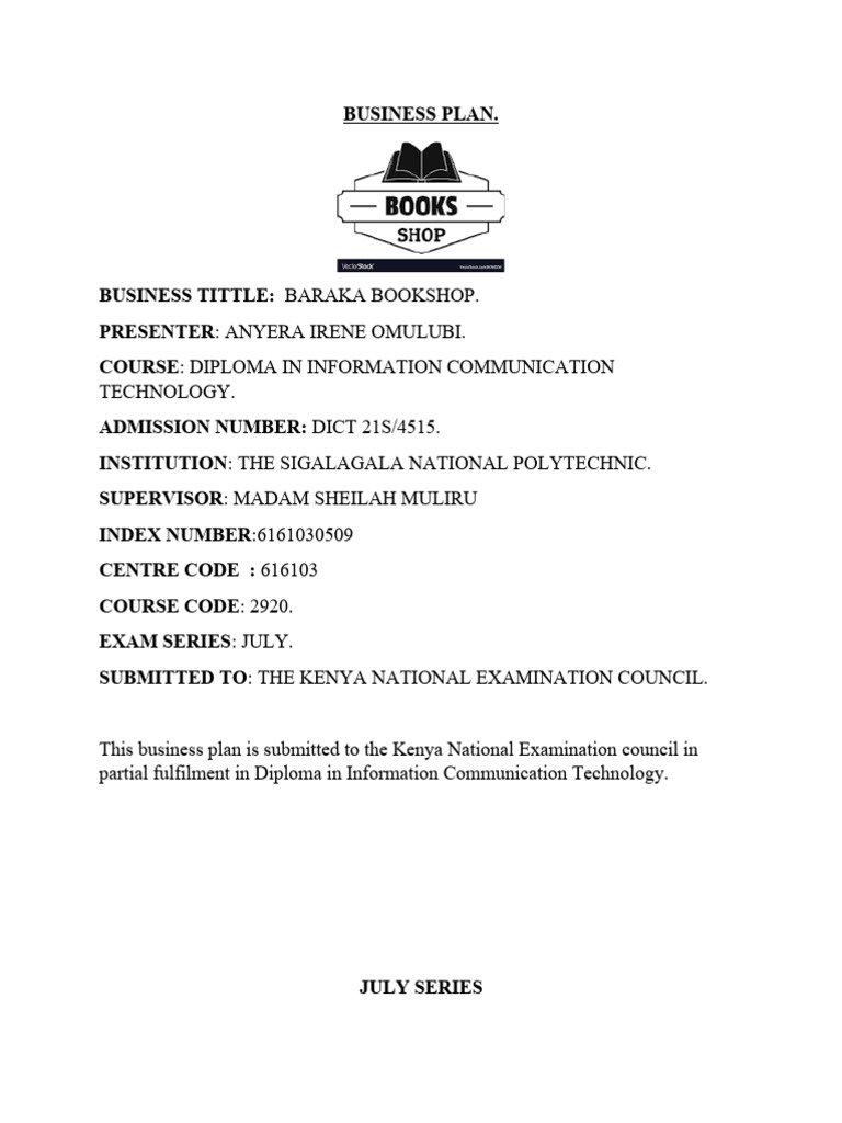 A Bookshop Business Plan | PDF | Pricing | Retail