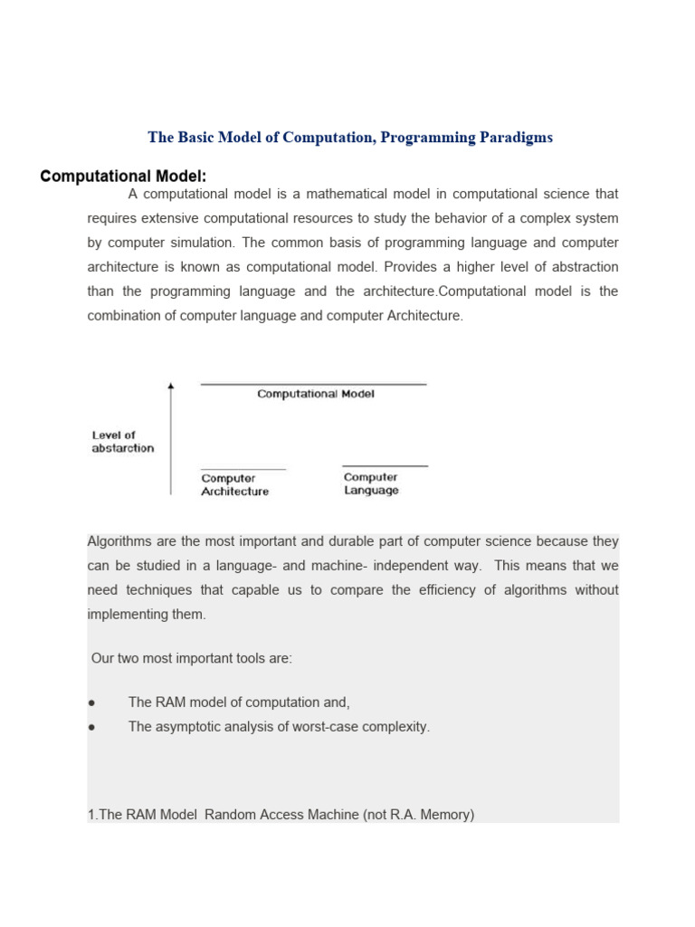 1.1 The Basic Model of Computation, Programming Paradigms | PDF ... 1.1 The Basic Model of Computation, Programming Paradigms | PDF ...