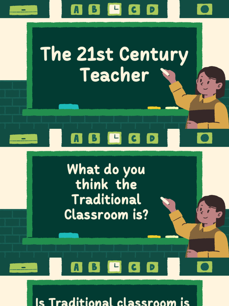 Classroom Orientation Educational Presentation in Green and Yellow Playful Illustrative Style ...