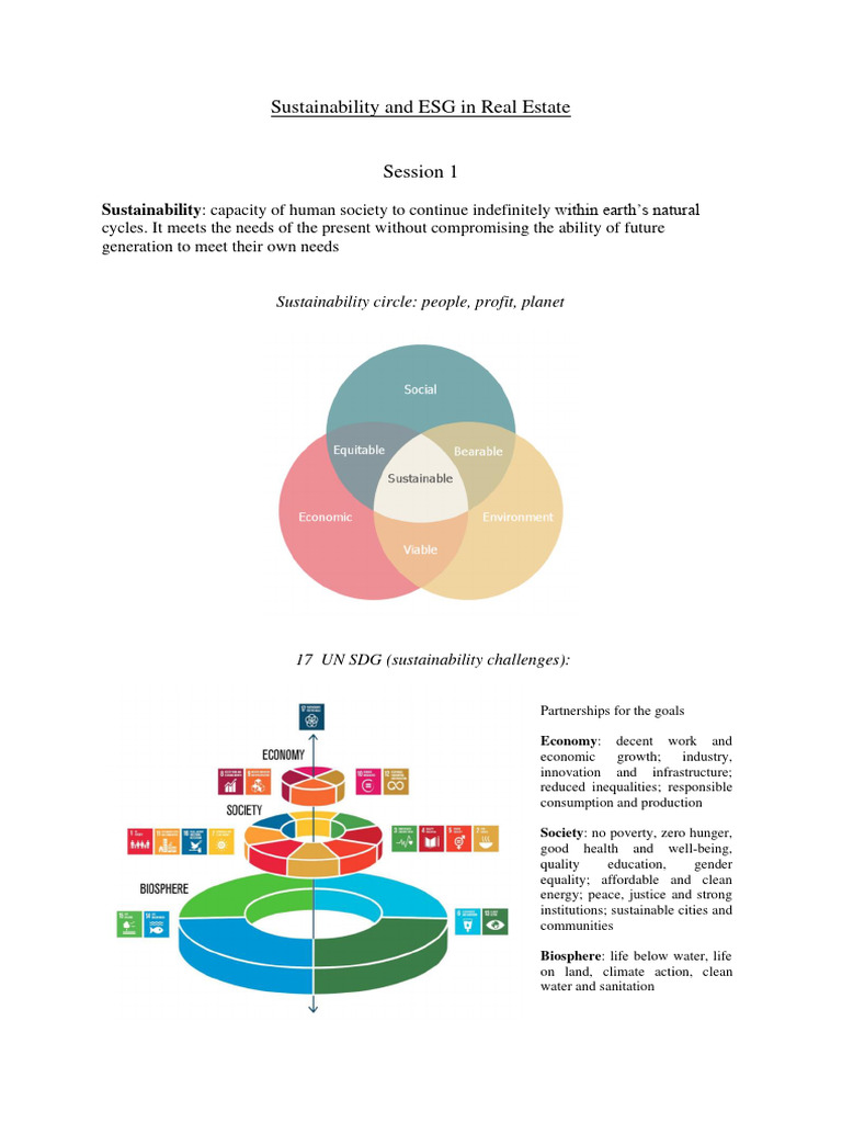 Sustainability Notes | PDF | Sustainability | Climate Change Mitigation