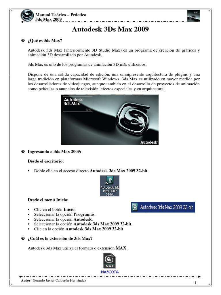 Manual 3ds Max 2009 - A4 | PDF | Autodesk 3ds Max | Ventana (informática)