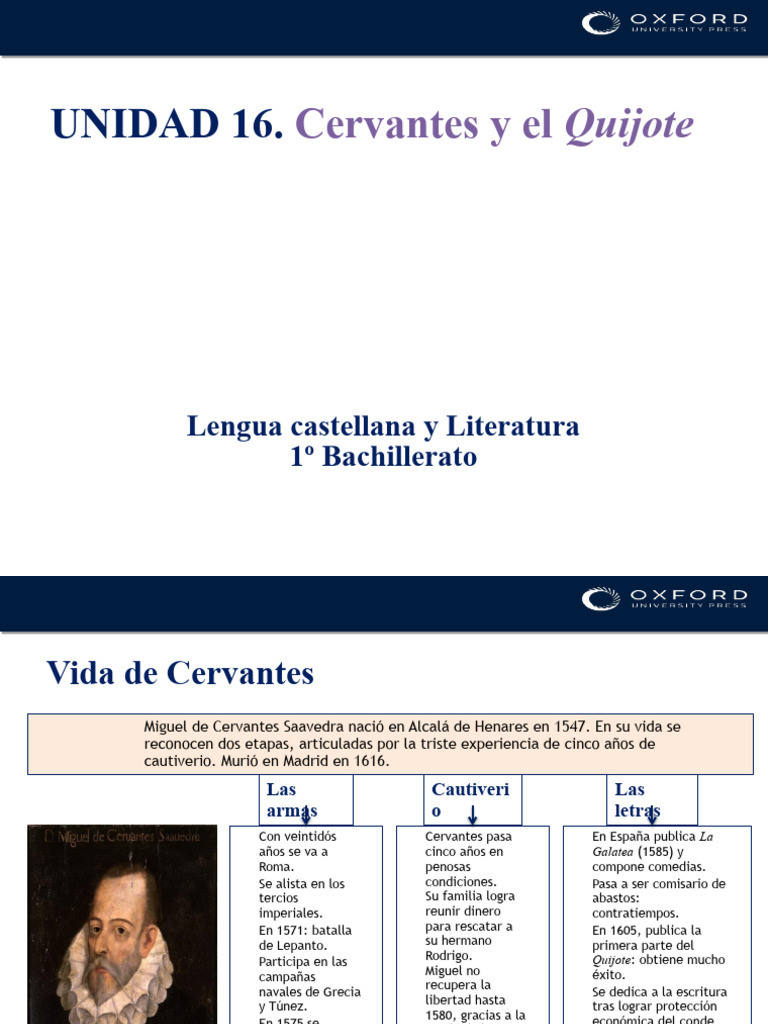 Cervantes Quijote Presentacion | PDF | Miguel De Cervantes | Don Quijote