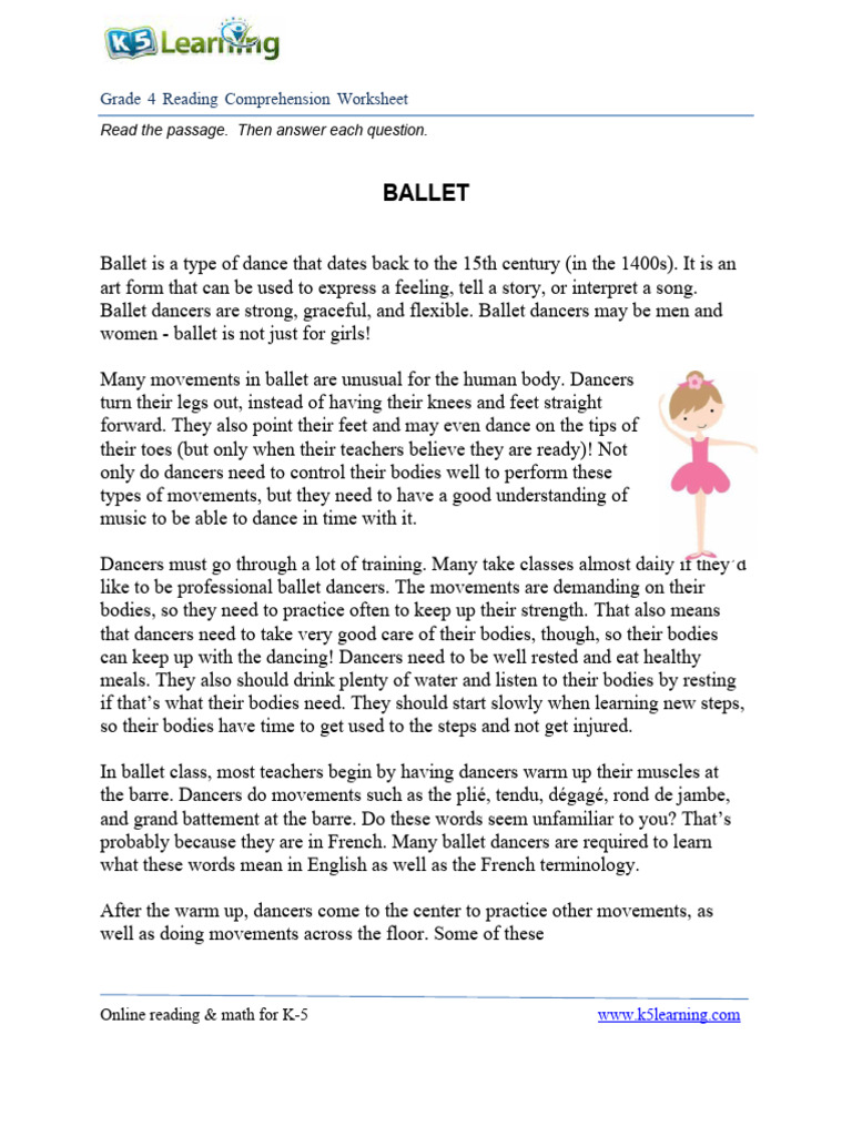 4th Grade 4 Ballet | PDF