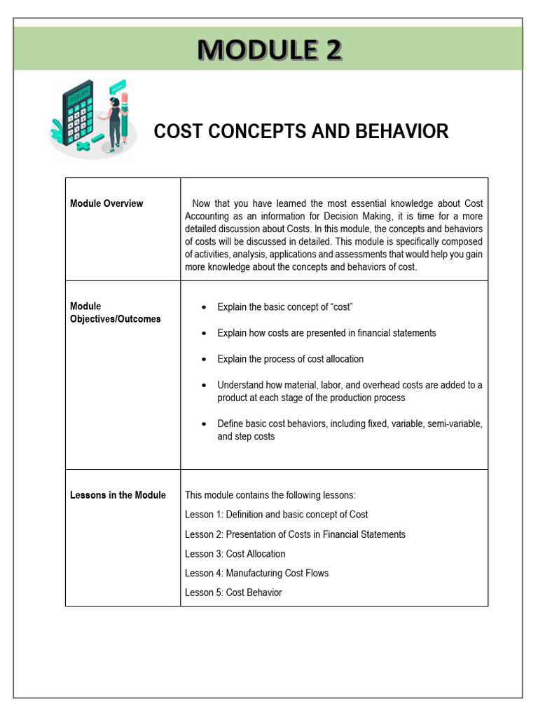 Module 2 Pricing and Costing | PDF | Cost | Expense