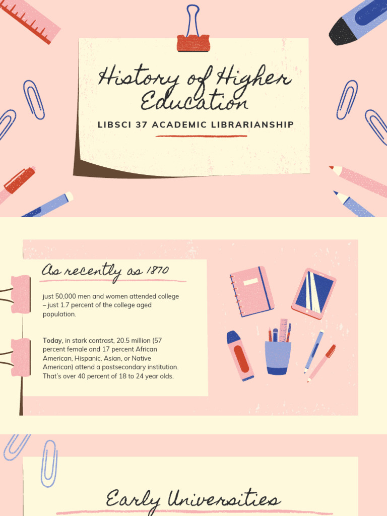 Evolution of Higher Education History | PDF | University