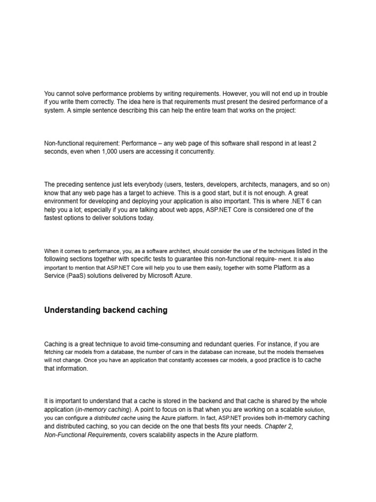 You Cannot Solve Performance Problems by Writing Requirements | PDF | Databases | Cache (Computing)