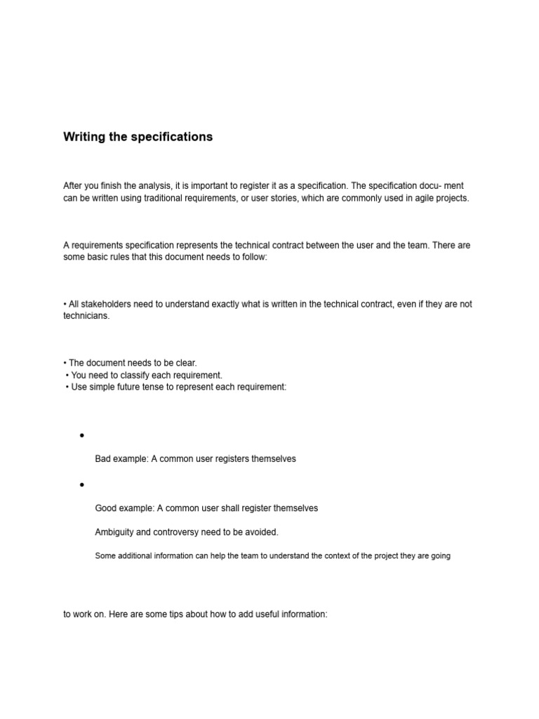 Writing The Specifications | PDF | Software Engineering | Systems Theory
