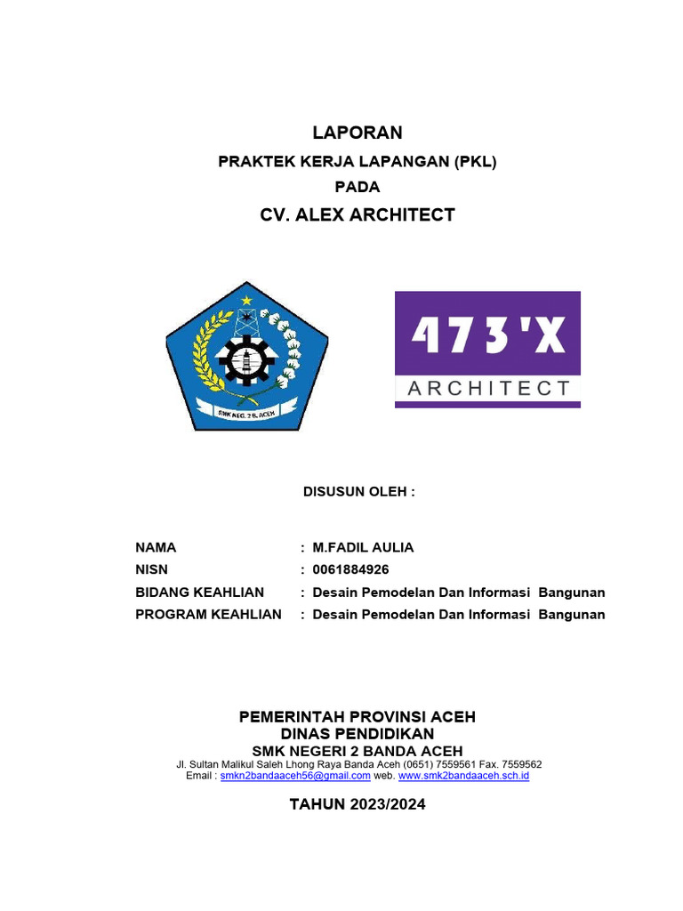 Laporan PKL M.fadil Aulia New | PDF | Bisnis | Seni