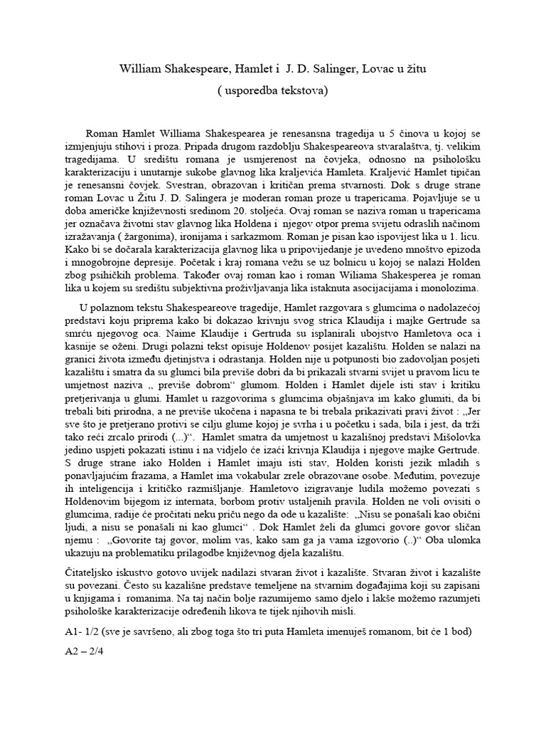 Hamlet I Lovac U Å Itu - Lorena 2 | PDF