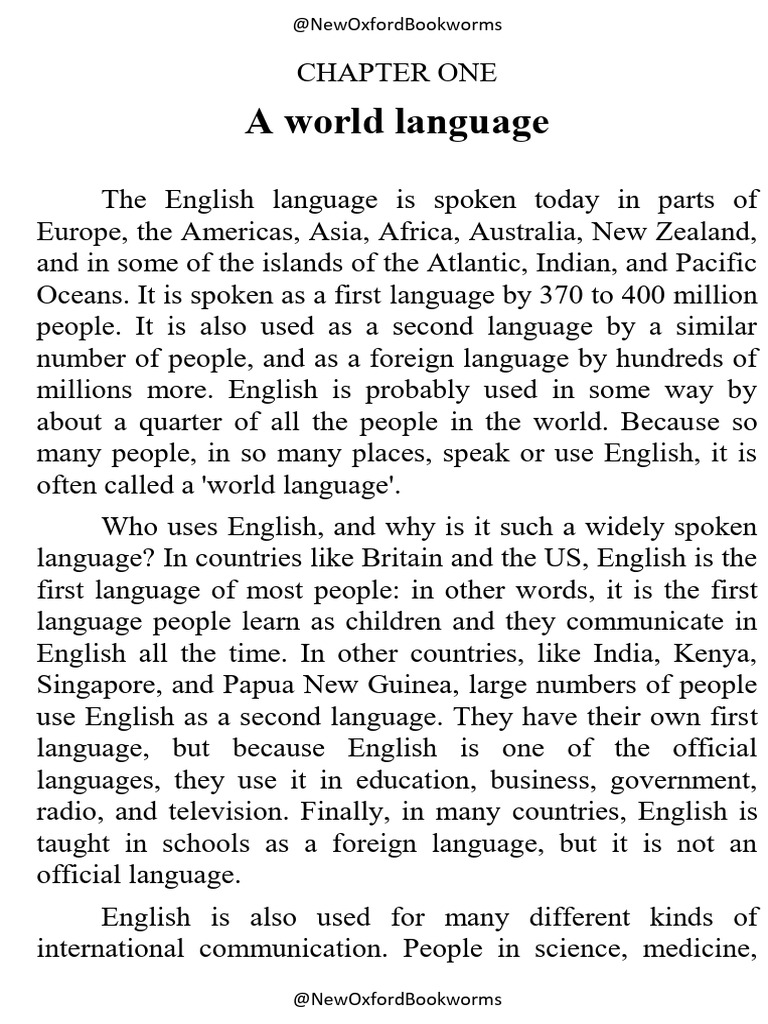 A World Language | PDF | English Language | Grammatical Tense