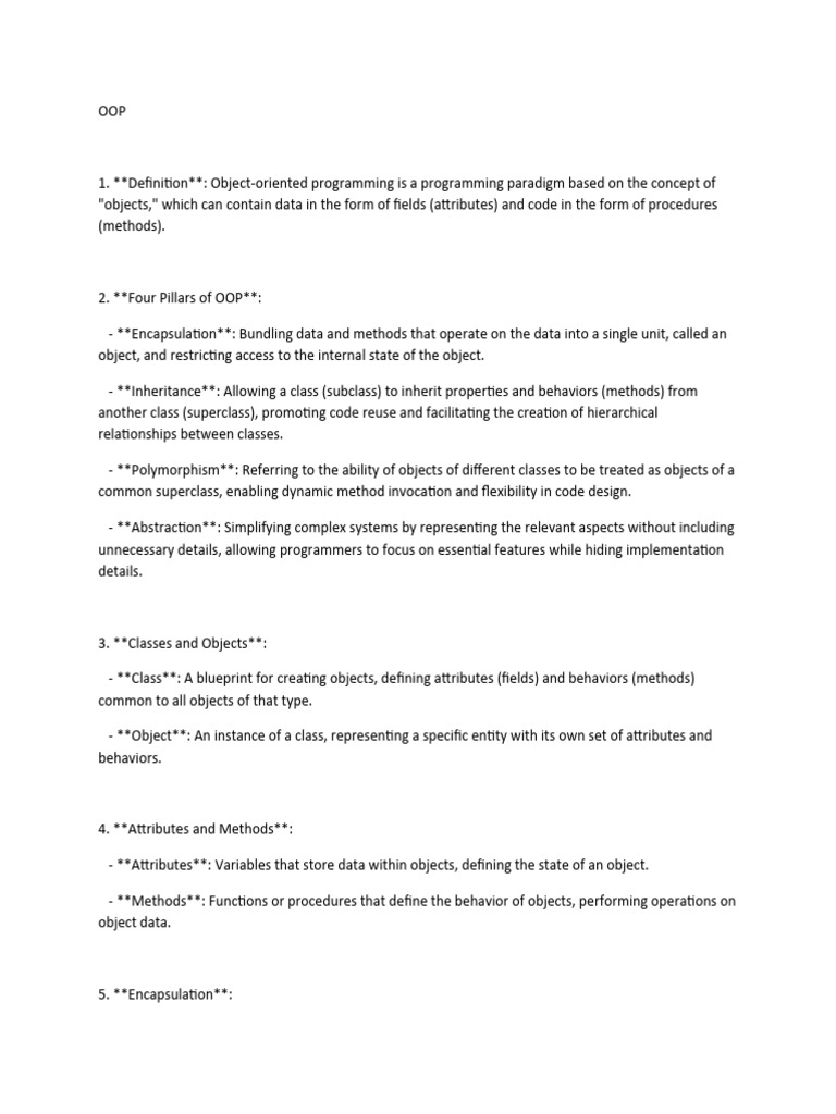 Understanding OOP Concepts | PDF