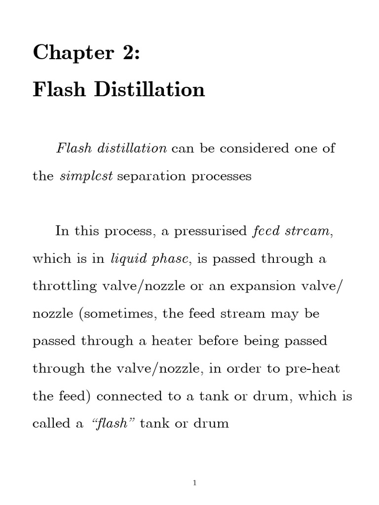 Microsoft Word - 02 Flash Distillation | PDF | Phase (Matter) | Applied And Interdisciplinary ...