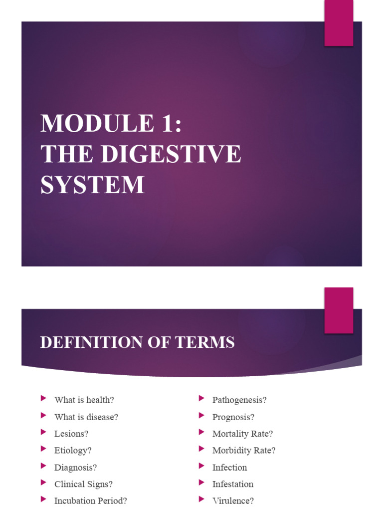 VPATHO MODULE 1 | PDF | Gastrointestinal Tract | Human Digestive System