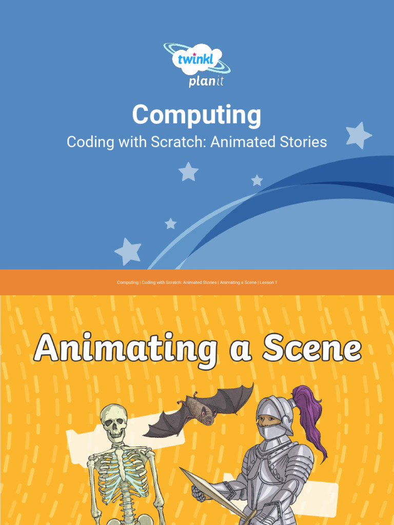 Animating A Scene Year 8 Lesson 1 | PDF | Scratch (Programming Language) | Computer Programming