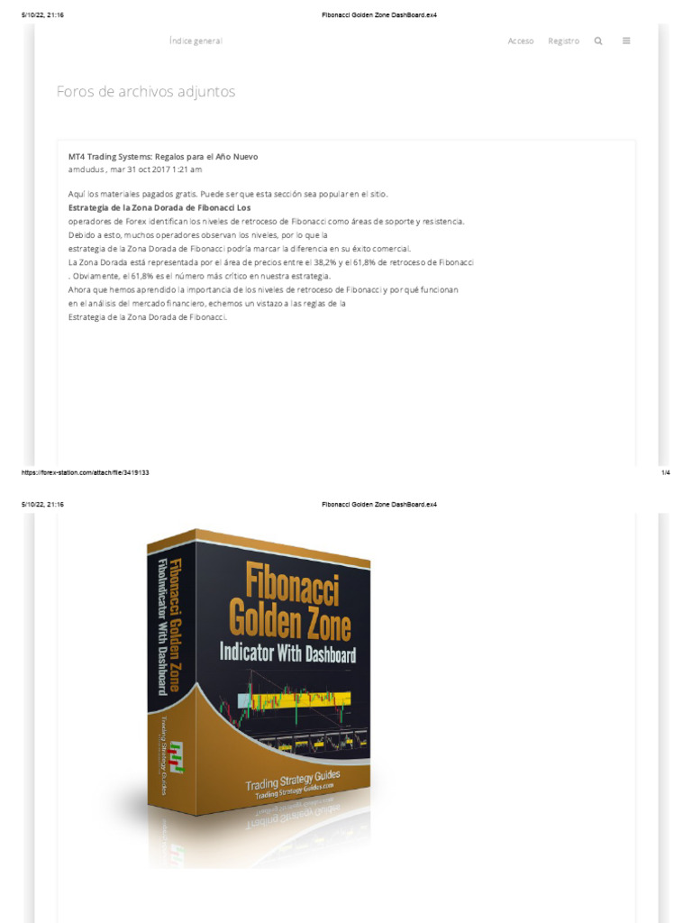 Fibonacci Golden Zone DashBoard - Ex4 | PDF | Mercados financieros ...