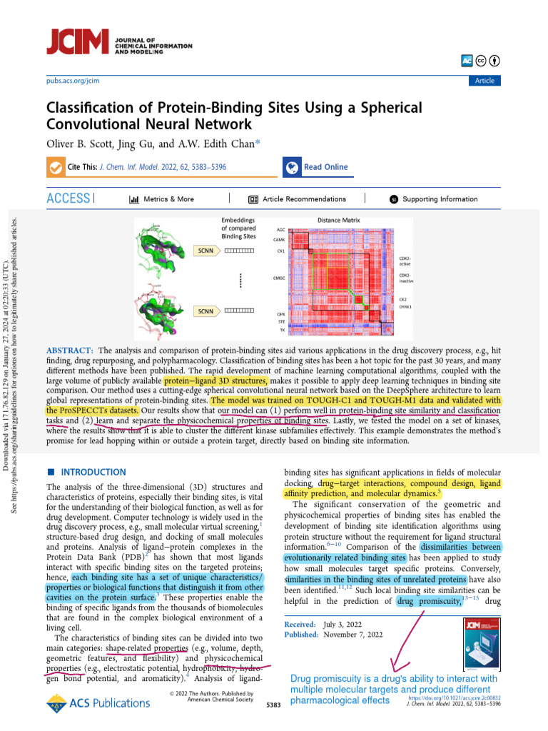 Protien Binding Paper | PDF | Drug Design | Binding Site