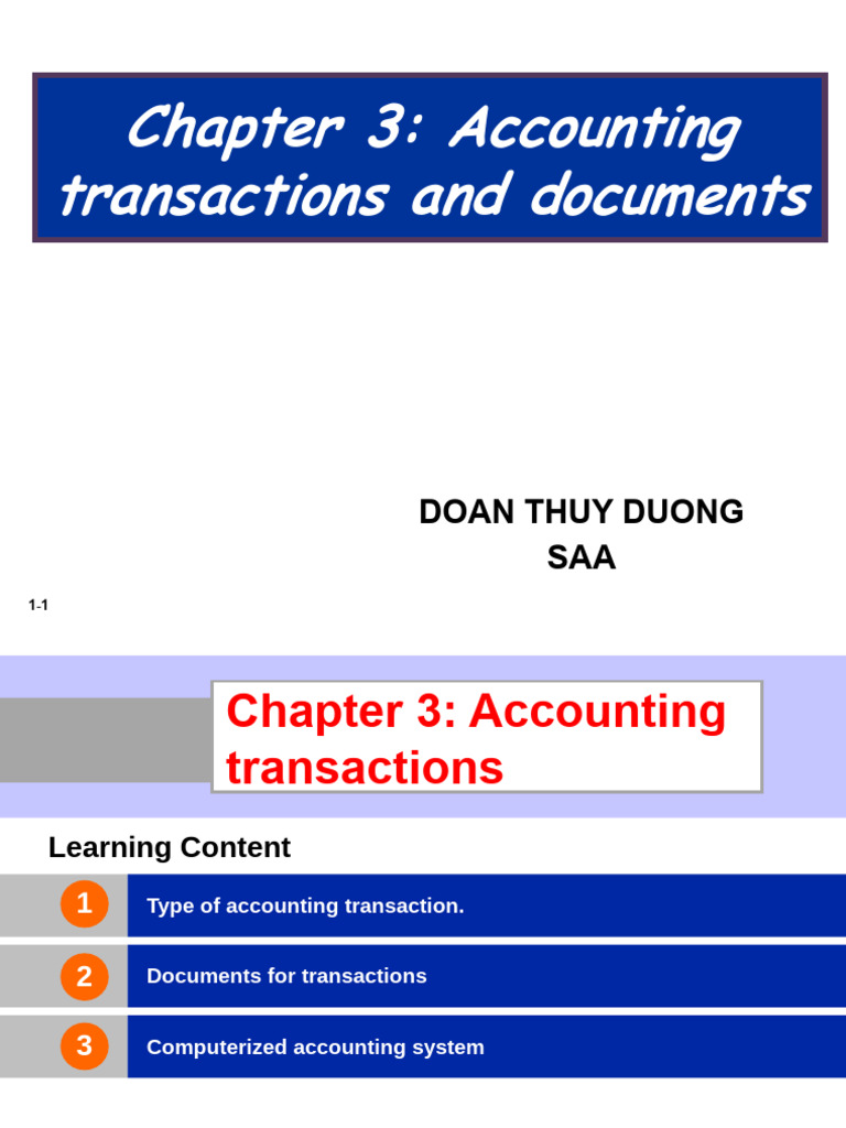 Ch03. Accounting Transactions and Documents | PDF