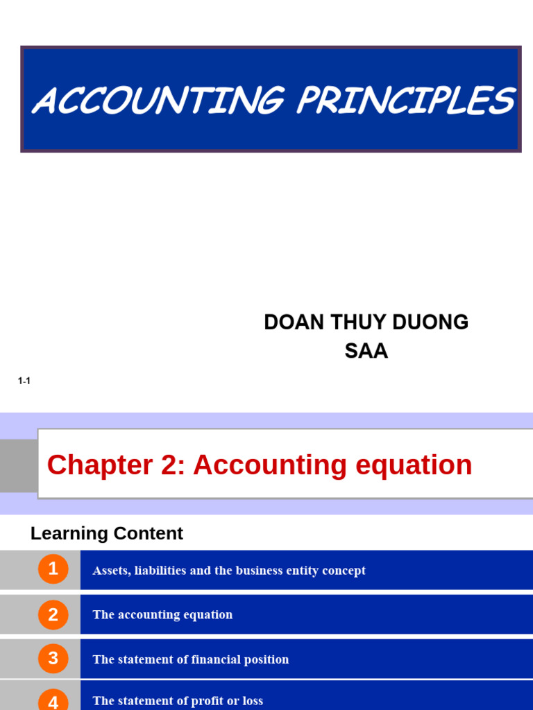 Accounting Principles Overview | PDF | Equity (Finance) | Expense