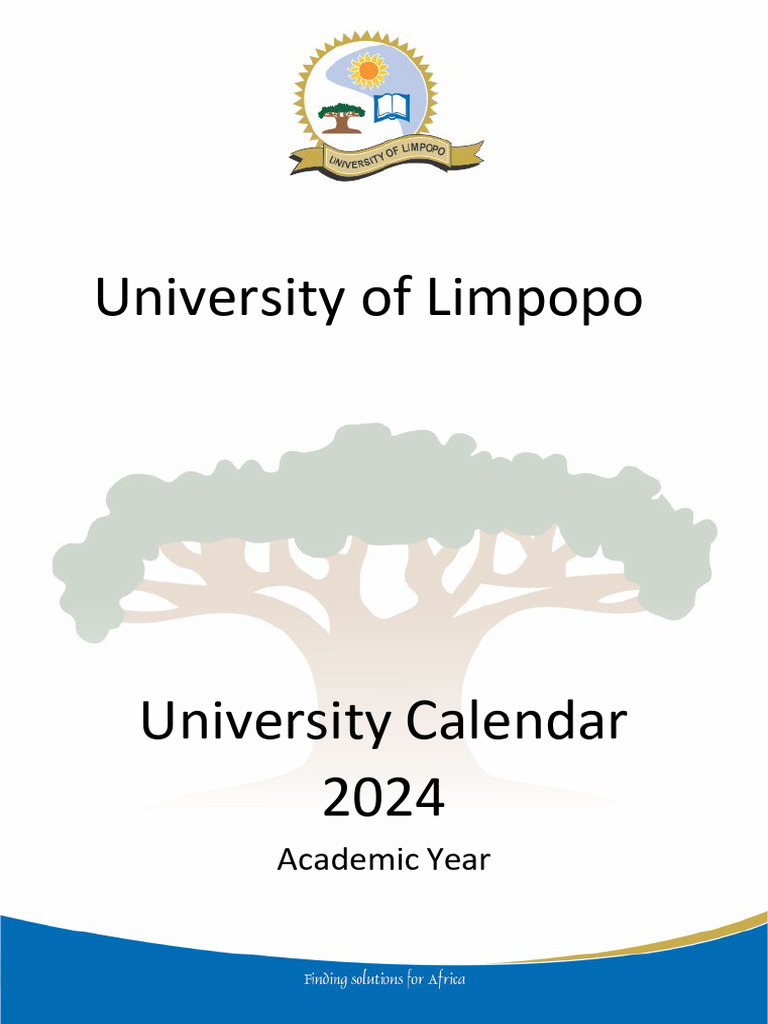 University of Limpopo 2024 Calendar | PDF | Postgraduate Education ...