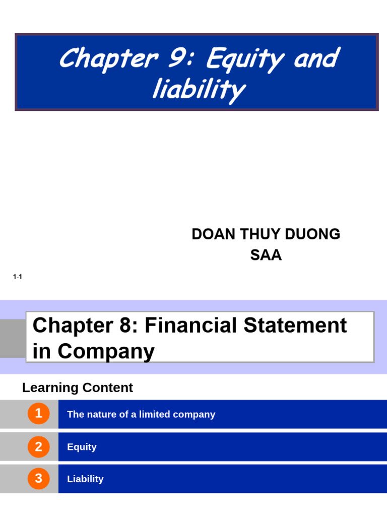Ch09. Equity and Liability | PDF