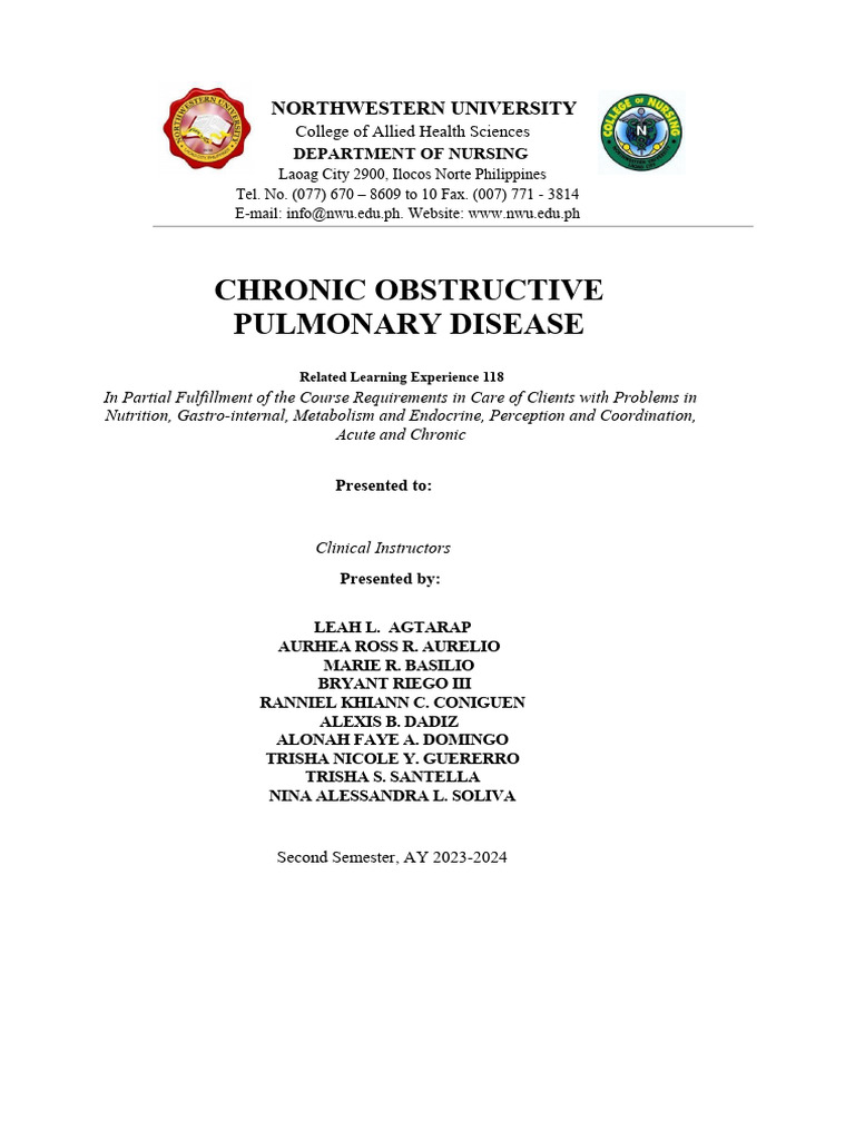 COPD | PDF | Chronic Obstructive Pulmonary Disease | Pneumonia