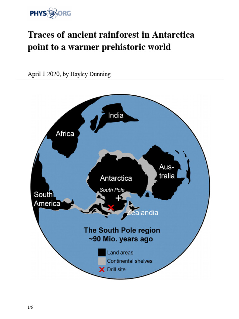 2020 04 Ancient Rainforest Antarctica Warmer Prehistoric | PDF ...