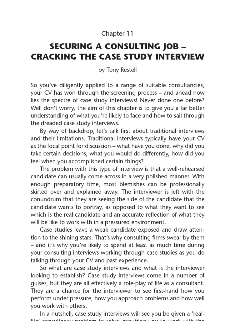 Cracking The Case | PDF | Consultant | Case Study