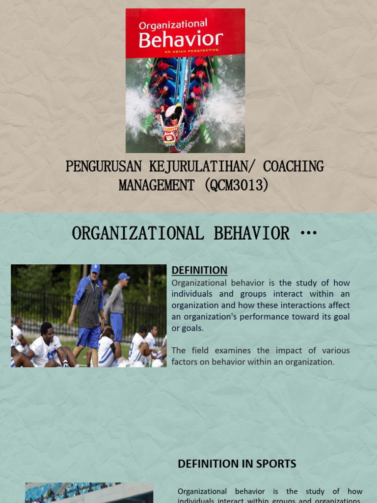 Organizational Behavior in Sport | PDF | Organizational Behavior ... Organizational Behavior in Sport | PDF | Organizational Behavior ...