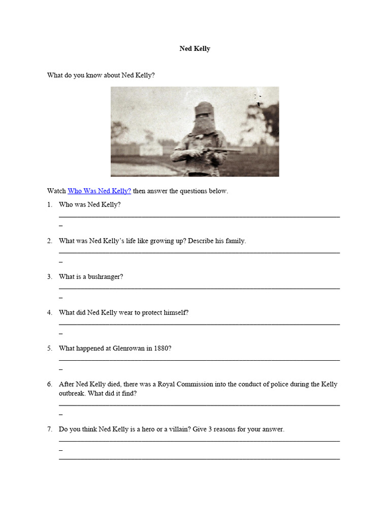 Ned Kelly Booklet | PDF