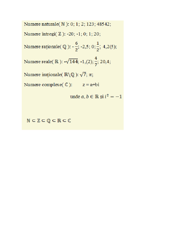 Multimi de Numere | PDF