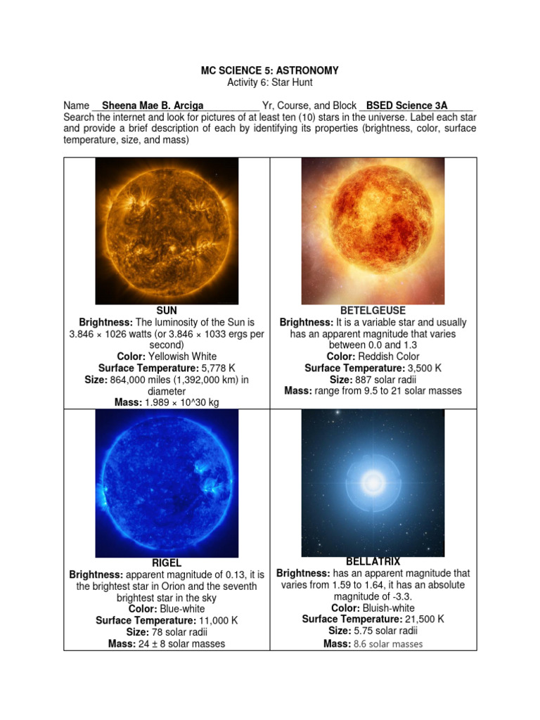 ARCIGA-MC Sci 5-Module 5-BSED SCIENCE 3A | PDF | Apparent Magnitude | Stars