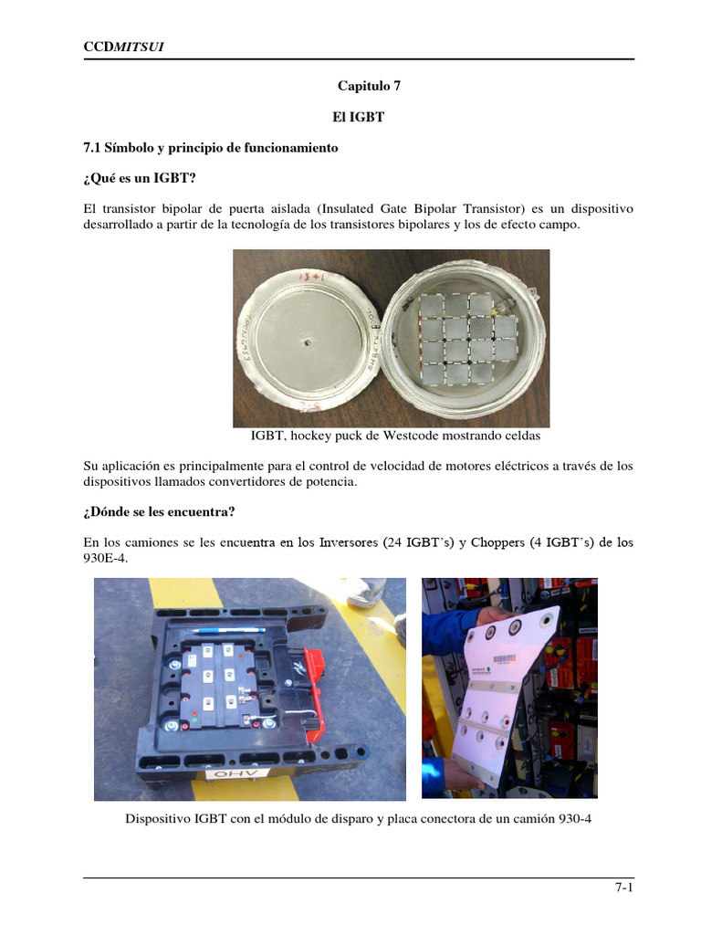 Cap. 7 El IGBT VVV | PDF | Transistor | Transistor de unión bipolar