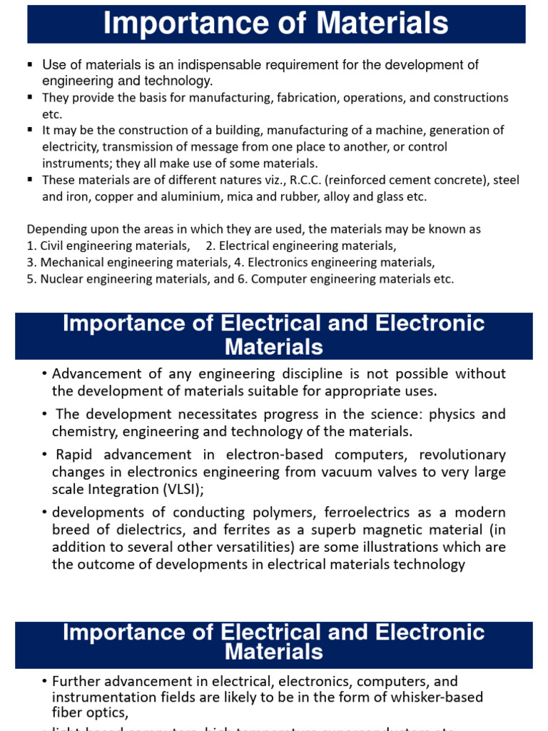 Importance of Materials | PDF | Materials Science | Magnetism