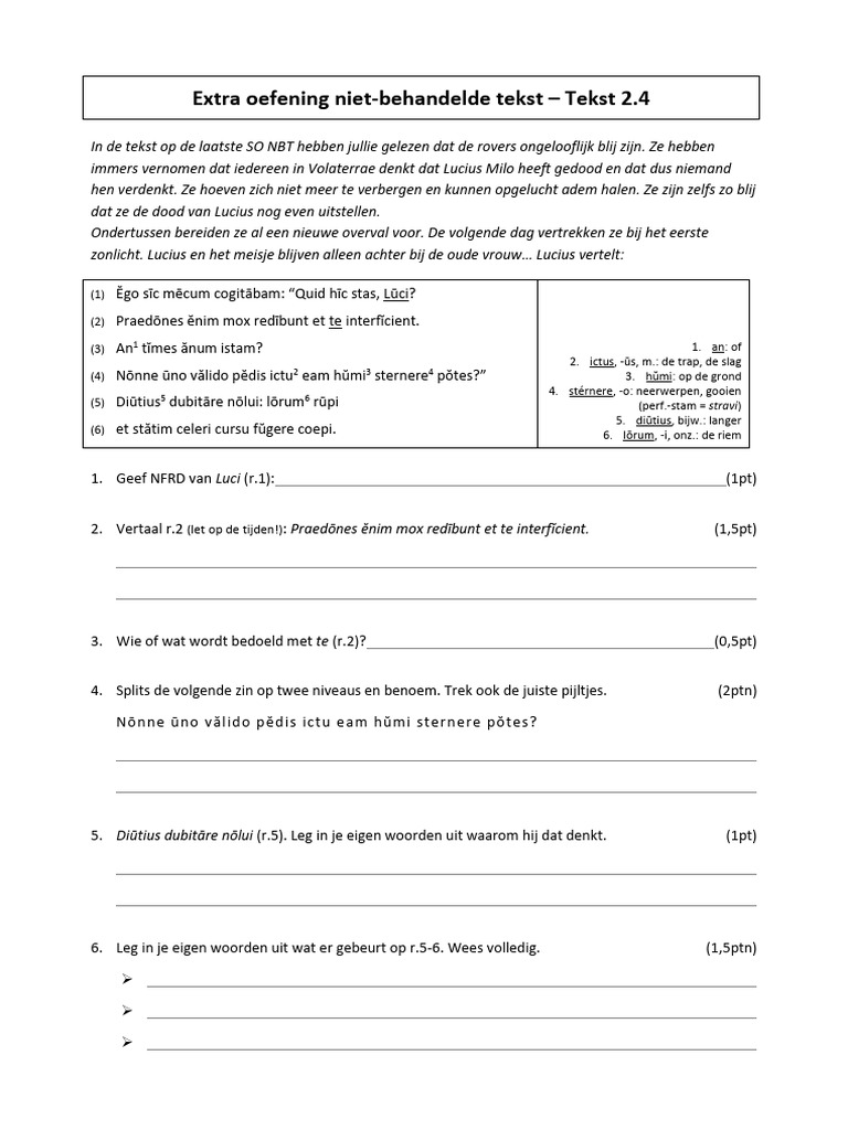 Extra Oefening NBT - Vlucht Naar de Vrijheid | PDF