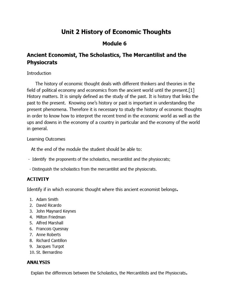 Module 6 in Microeconomics | PDF | Mercantilism | Economics